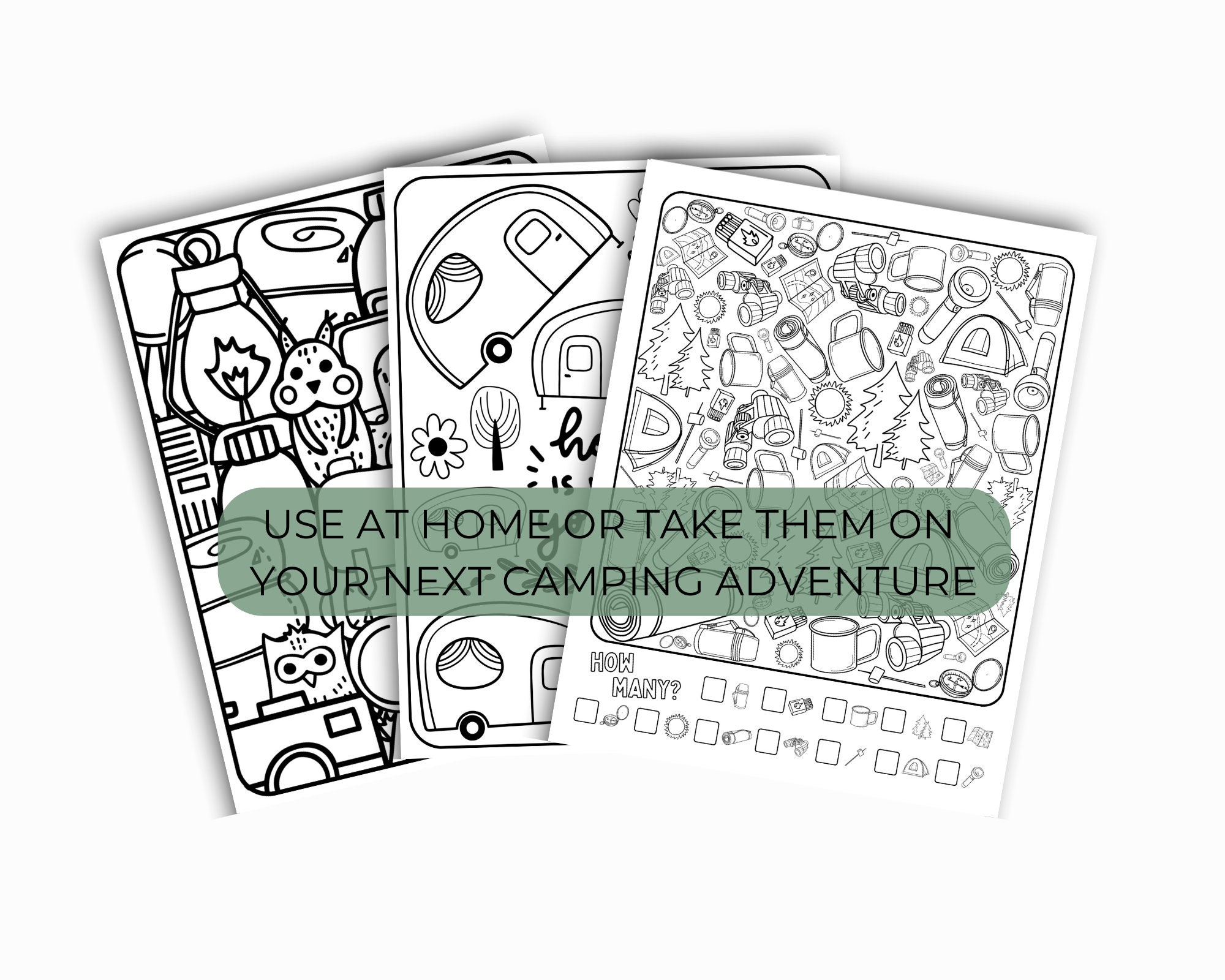 Let's Go Camping | 12 Page Camping Themed Colouring & Activity Pages ...