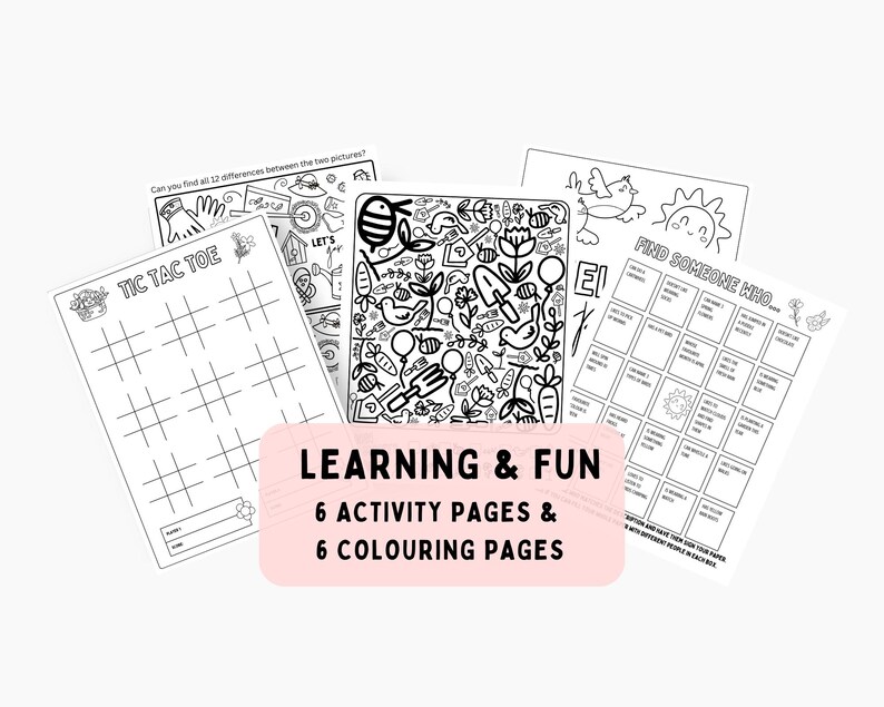 HELLO SPRING Activity & Colouring Pages for Early Elementary, Classroom ...