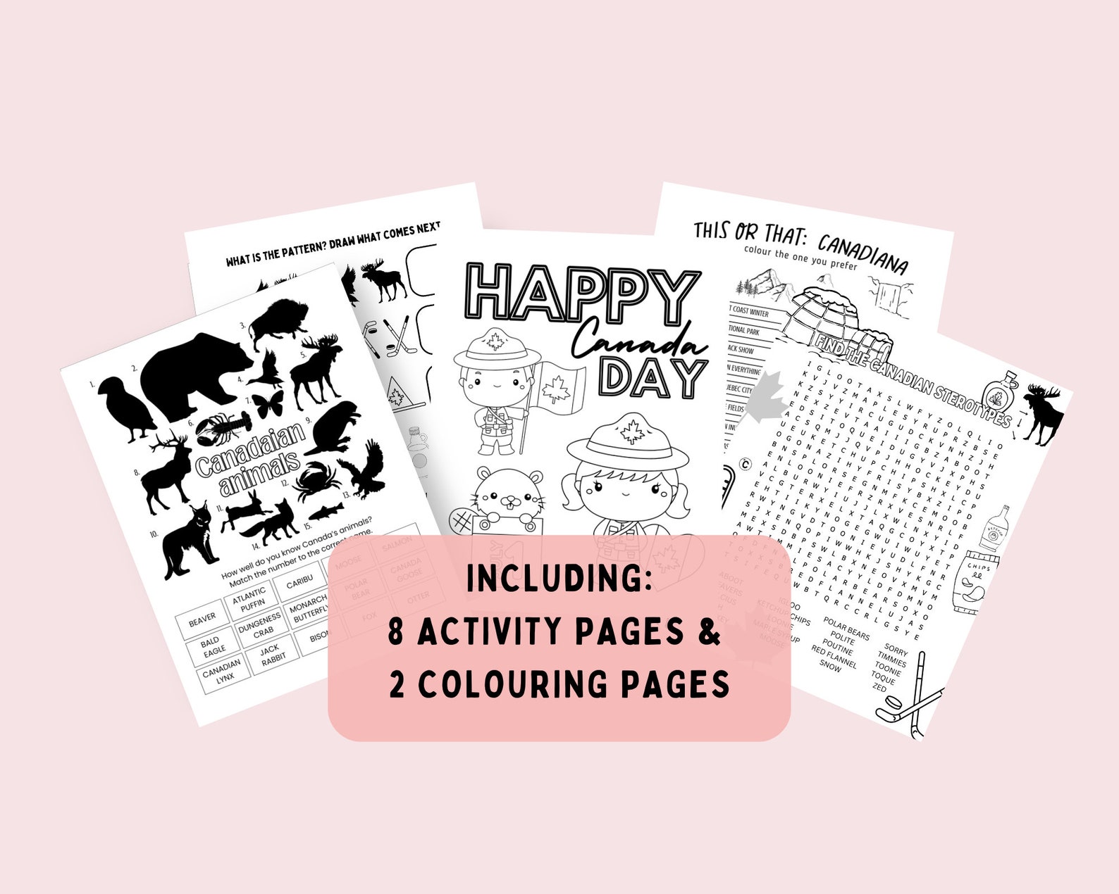 Canada Day 10 Page Activity & Colouring Printable | Canada Day ...