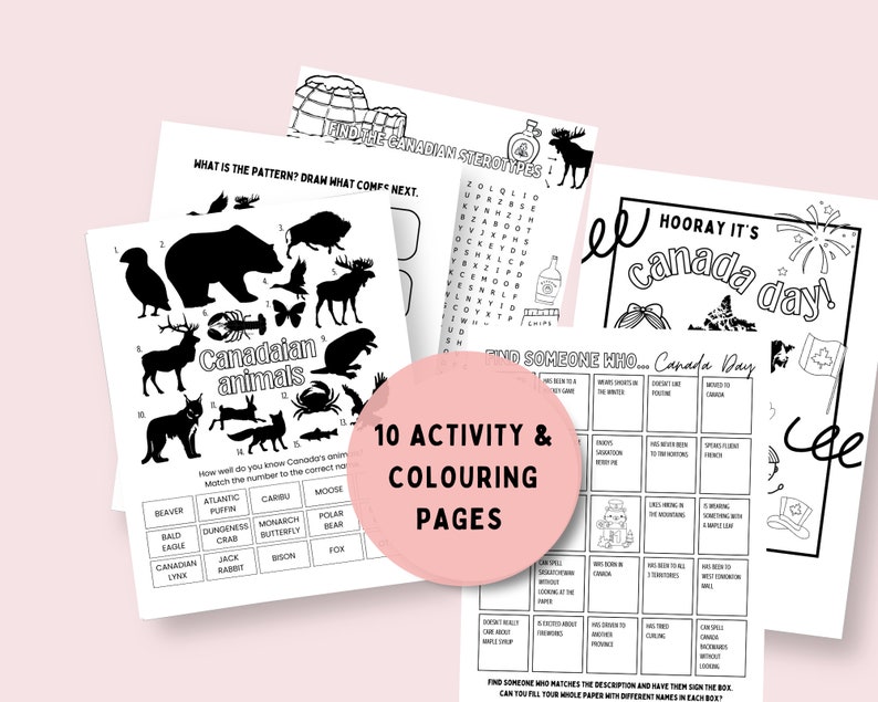 Canada Day 10 Page Activity & Colouring Printable | Canada Day ...
