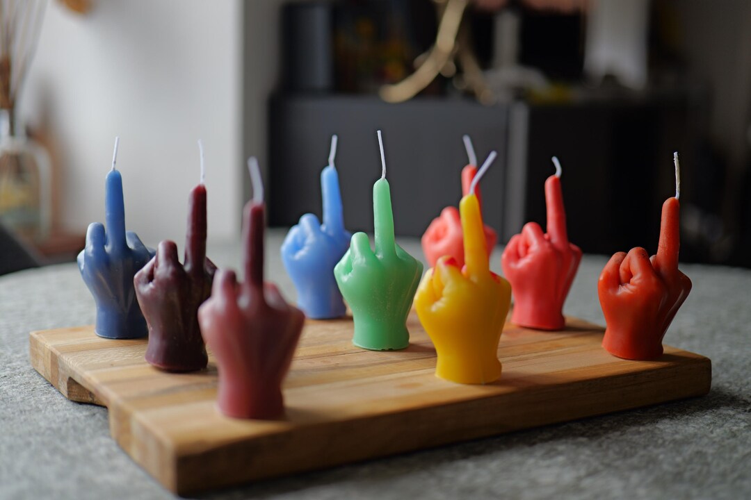 The Middle Finger - Candle - Etsy