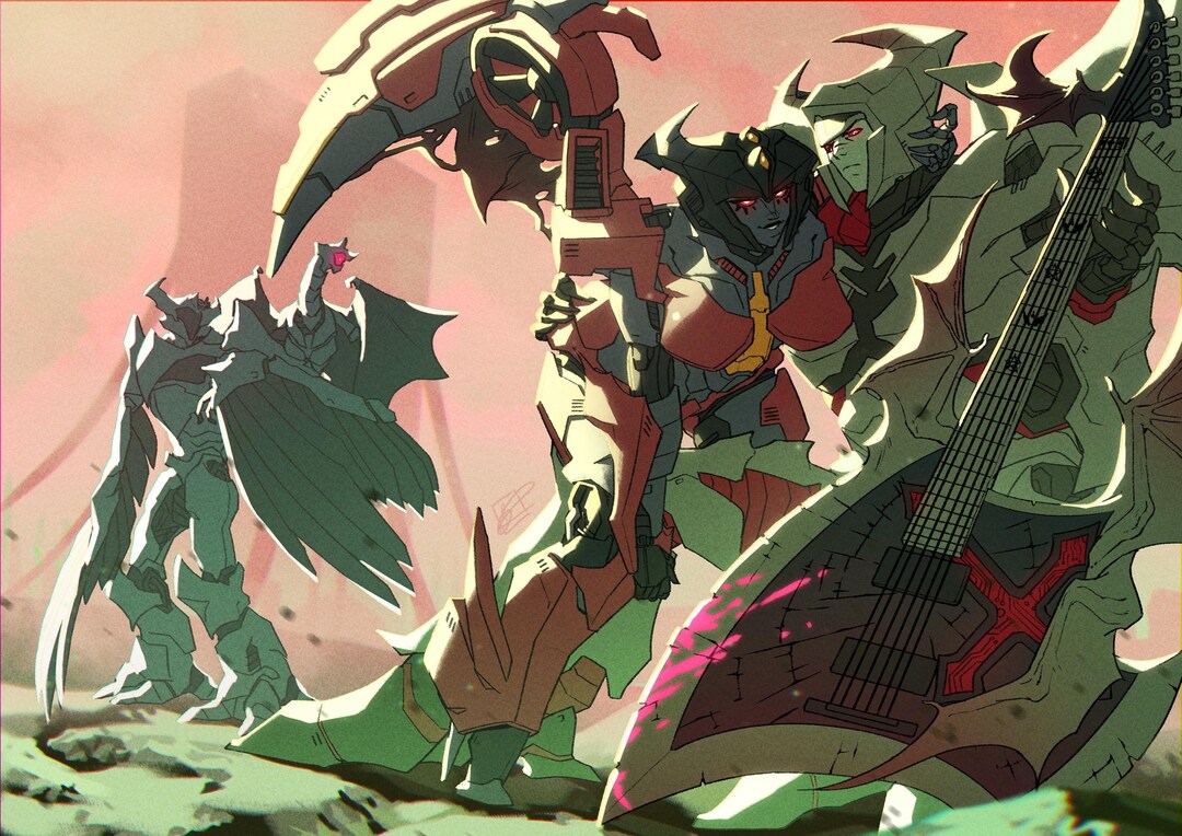 Art Print: “death Metal Robots” - Etsy