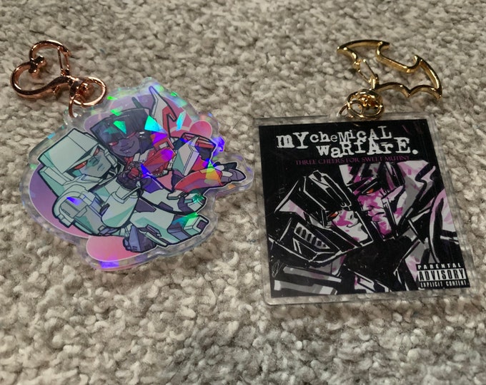 2x2” Megatron X Starscream Acrylic Keychain - Etsy