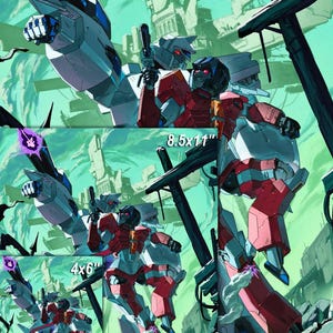 Art Print: Megatron X Starscream | Metallic Photo Paper - Etsy