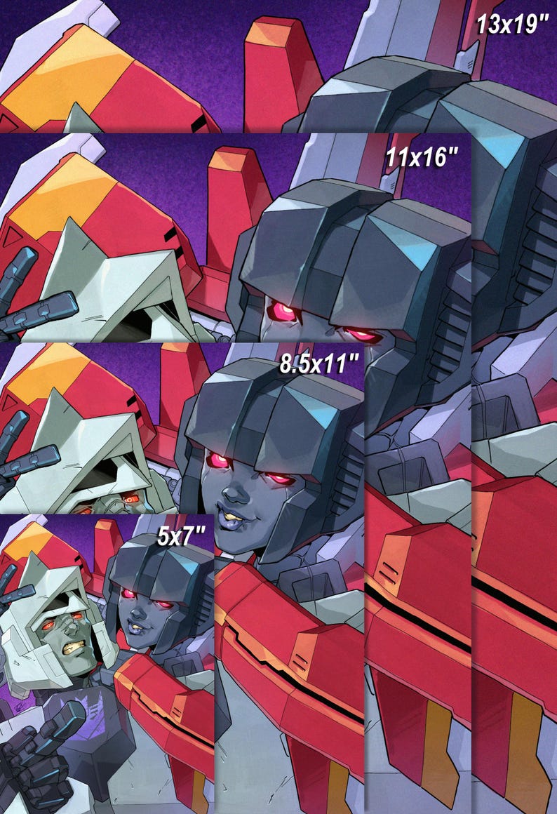 Art Print: Megatron X Starscream "pose" - Etsy