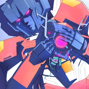 Art Print: Starscream and Shockwave - Etsy