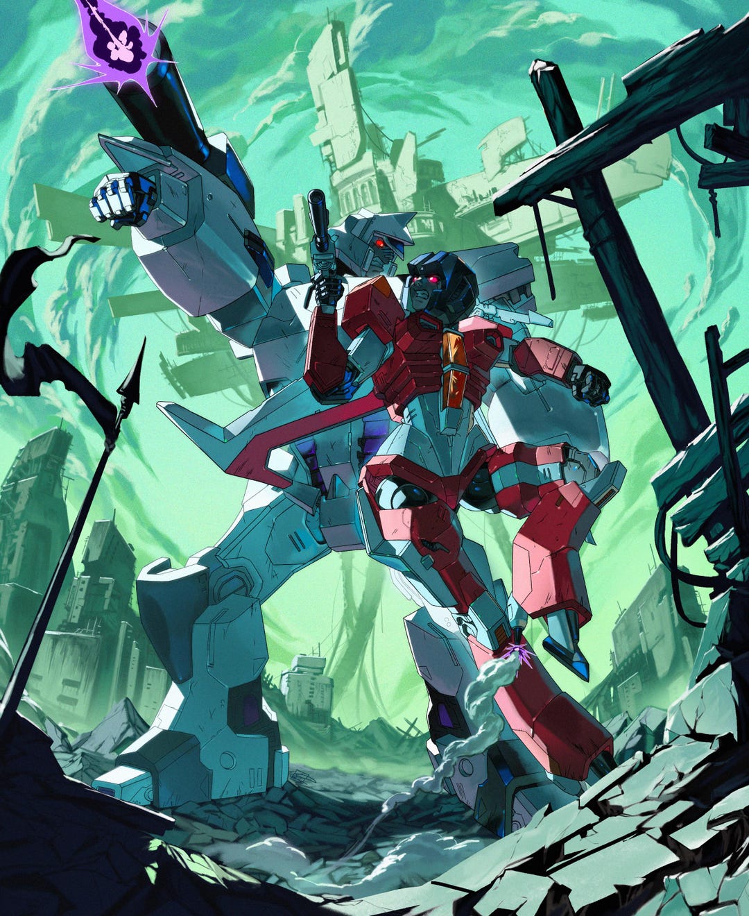 Art Print: Megatron X Starscream | Metallic Photo Paper - Etsy