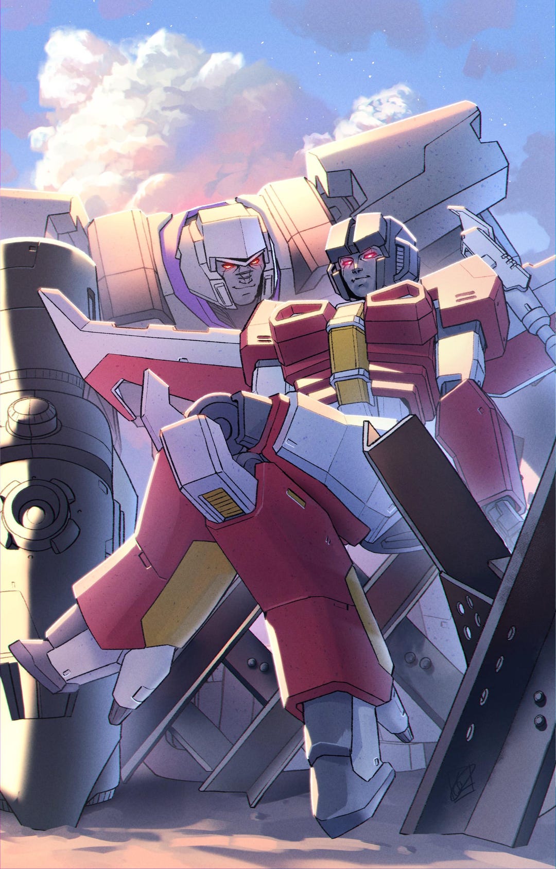 Art Print: Megatron and Starscream Clouds - Etsy