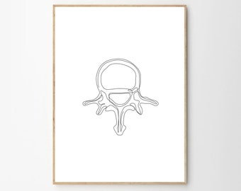 Bones Line Art Anatomy Wall Art Medical Office Physio - Etsy