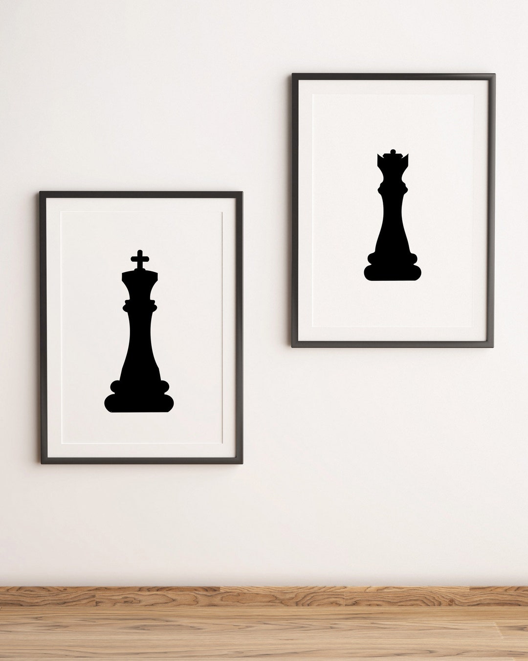 Schach Brettspiel One Line Wall Art Poster Print, Minimalist Schach ...