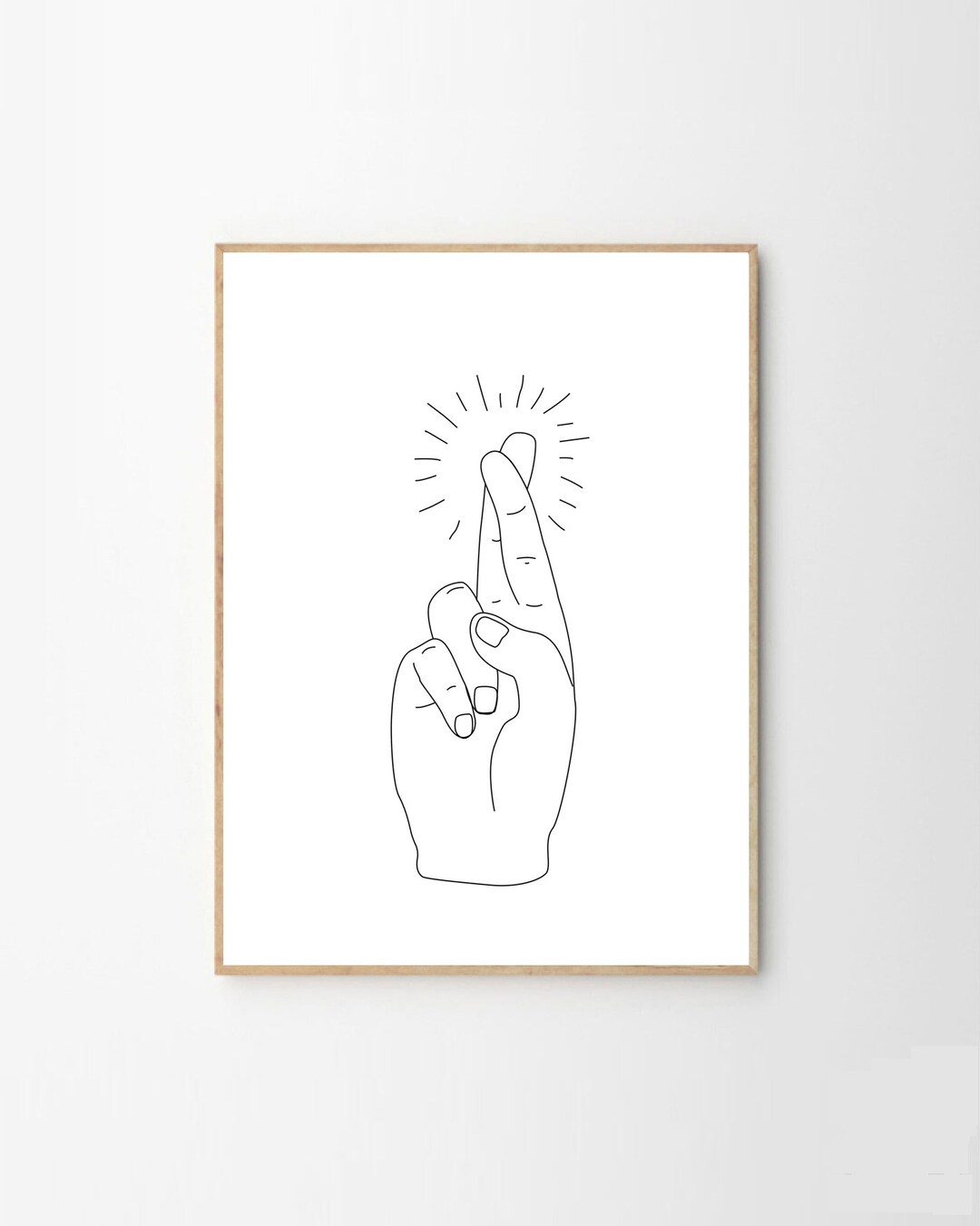 Finger Cross Hands SVG, Hands Line Art, Line Art Poster, Line Art Print ...