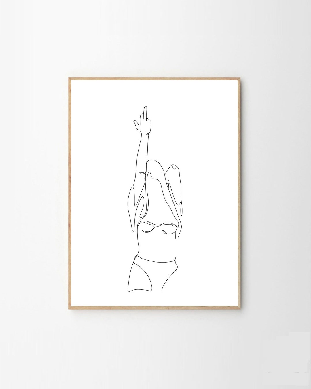 Feminism One Line Art, Bodylove Wall Art / La Femme, ART PRINT ...