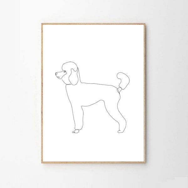 Poodle Drawing - Etsy
