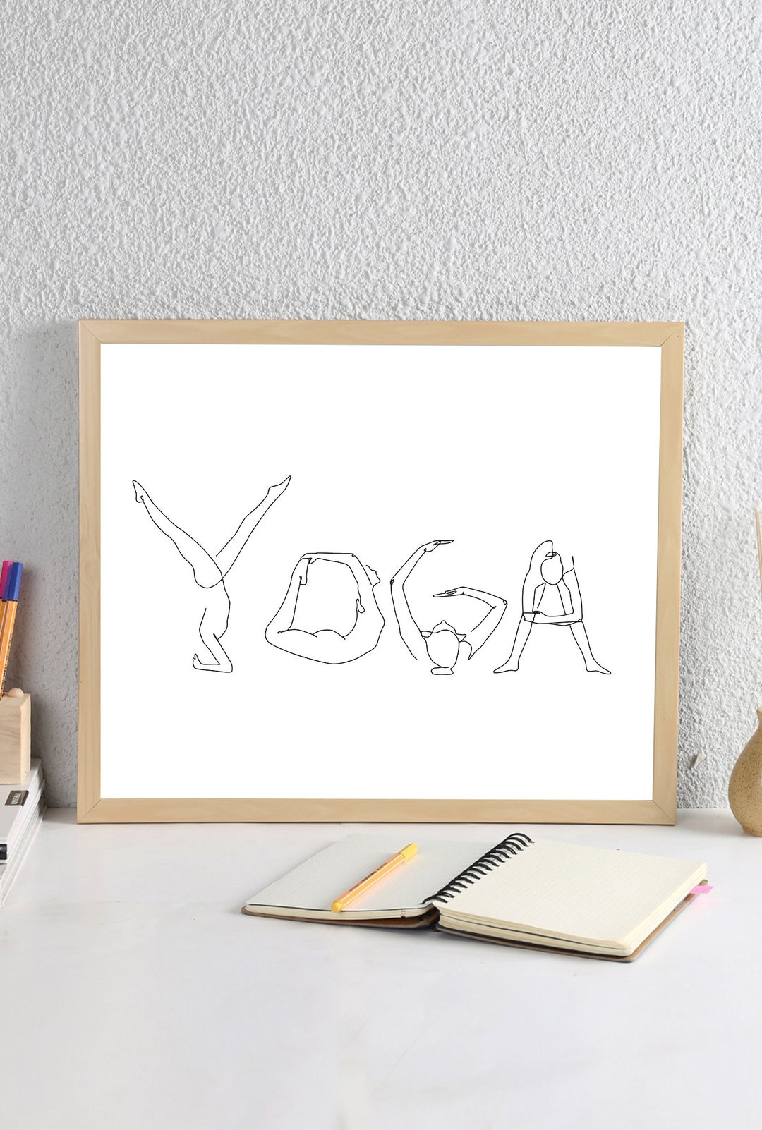 Yoga Poses Poster, Yoga Asanas Poster, Yoga One Line Art, Yoga Poster ...