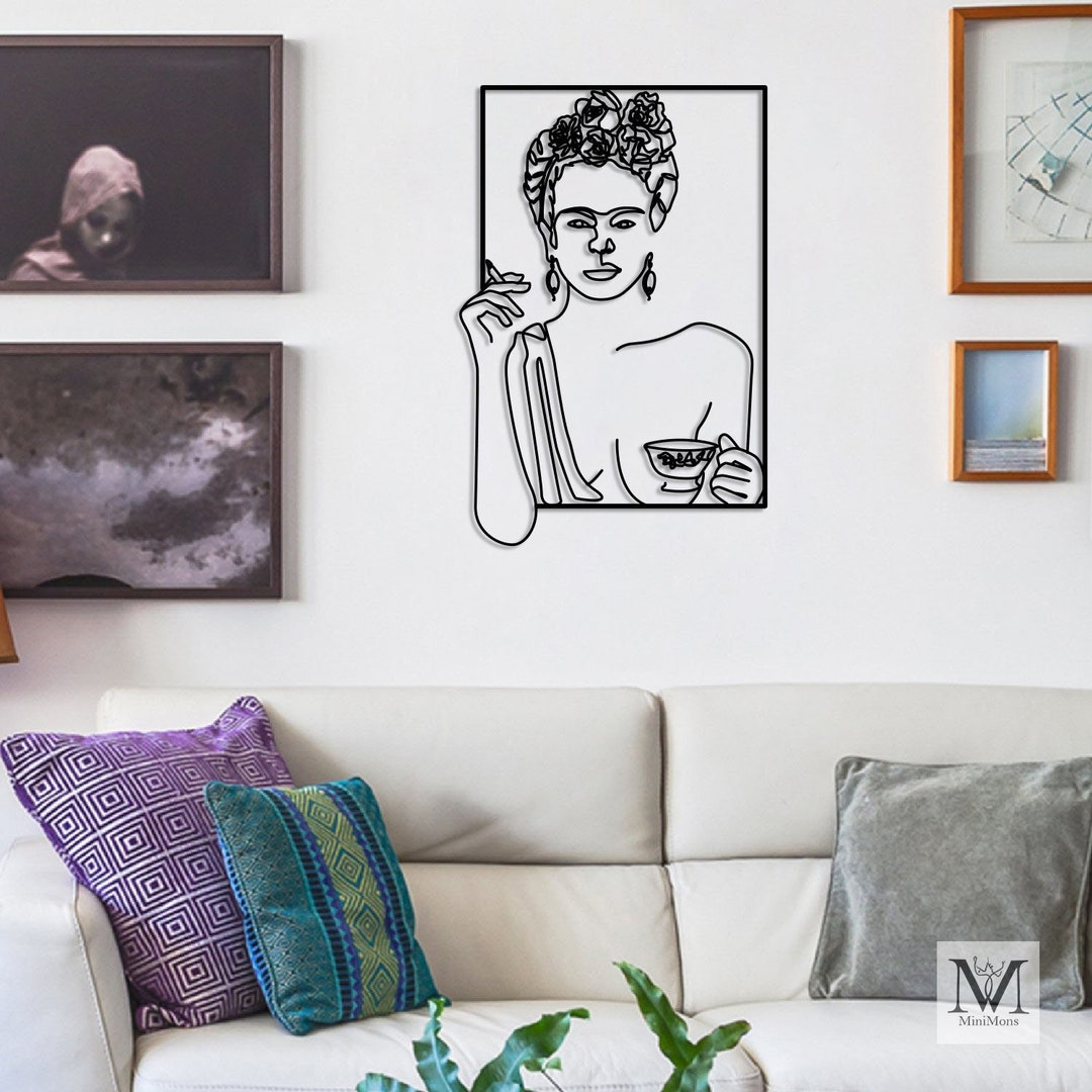 Frida Kahlo Metal Wall Art, Metal Wall Decor, Metal Sign, Housewarming ...