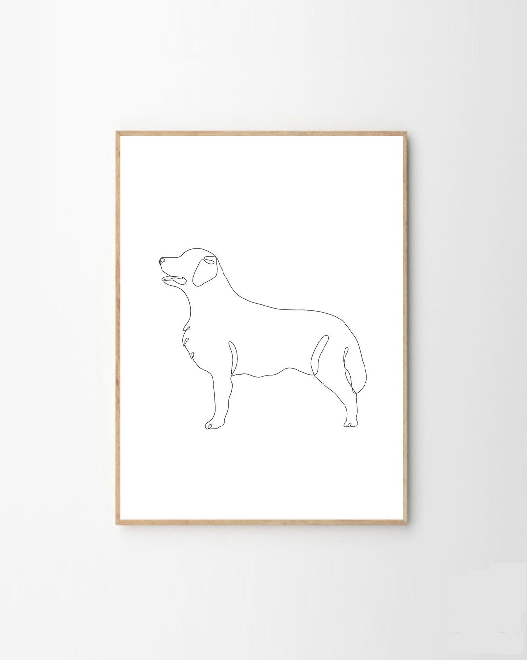 Golden Retriever Line Art Minimalist Wall Art Dog Drawing - Etsy