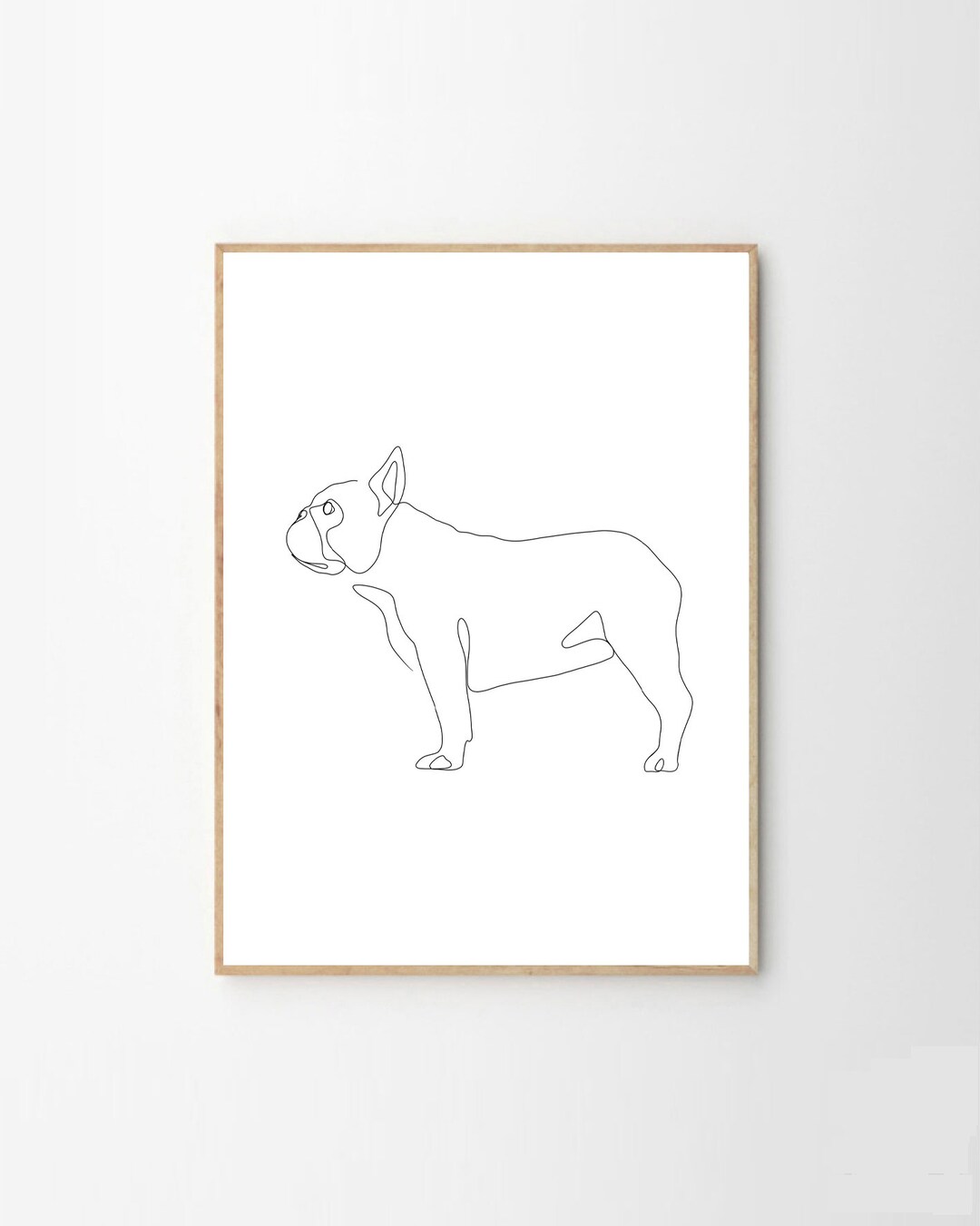French Bulldog Line Art, Minimalist French Bulldog One Line Art, Single ...
