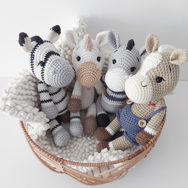 Crochet PATTERN Dutch PDF Zebra Unicorn Donkey Horse - Etsy