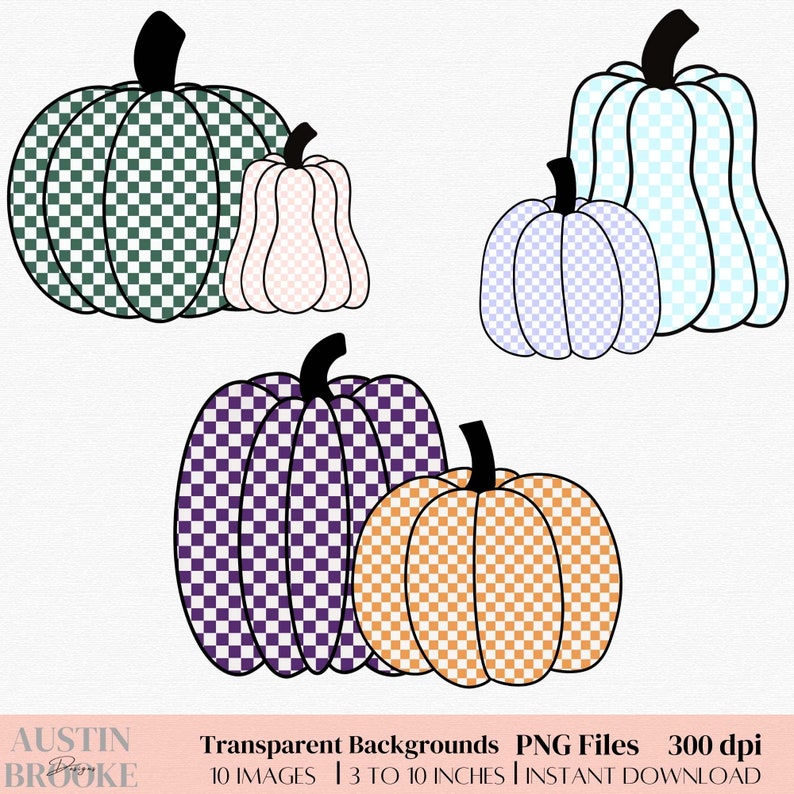 Pumpkin Clipart Bundle PNG Digital Downloadhalloween - Etsy