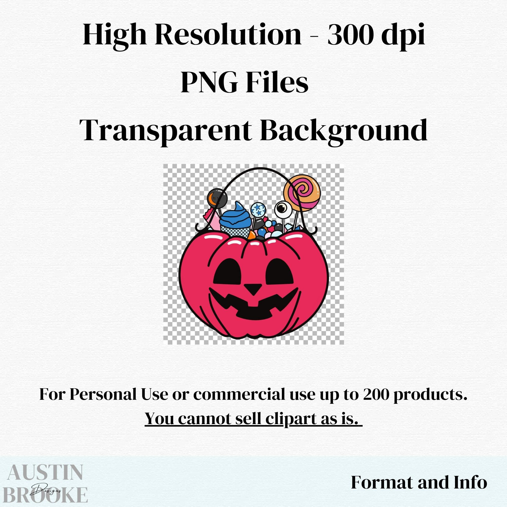 Cute Halloween Clipart, Pink Blue Orange Halloween PNG, Pumpkins Skull ...