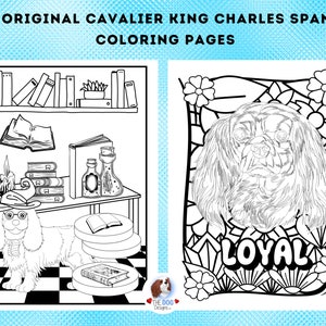Cavalier King Charles Spaniel Adult Coloring Book Pages | Dog Colouring ...