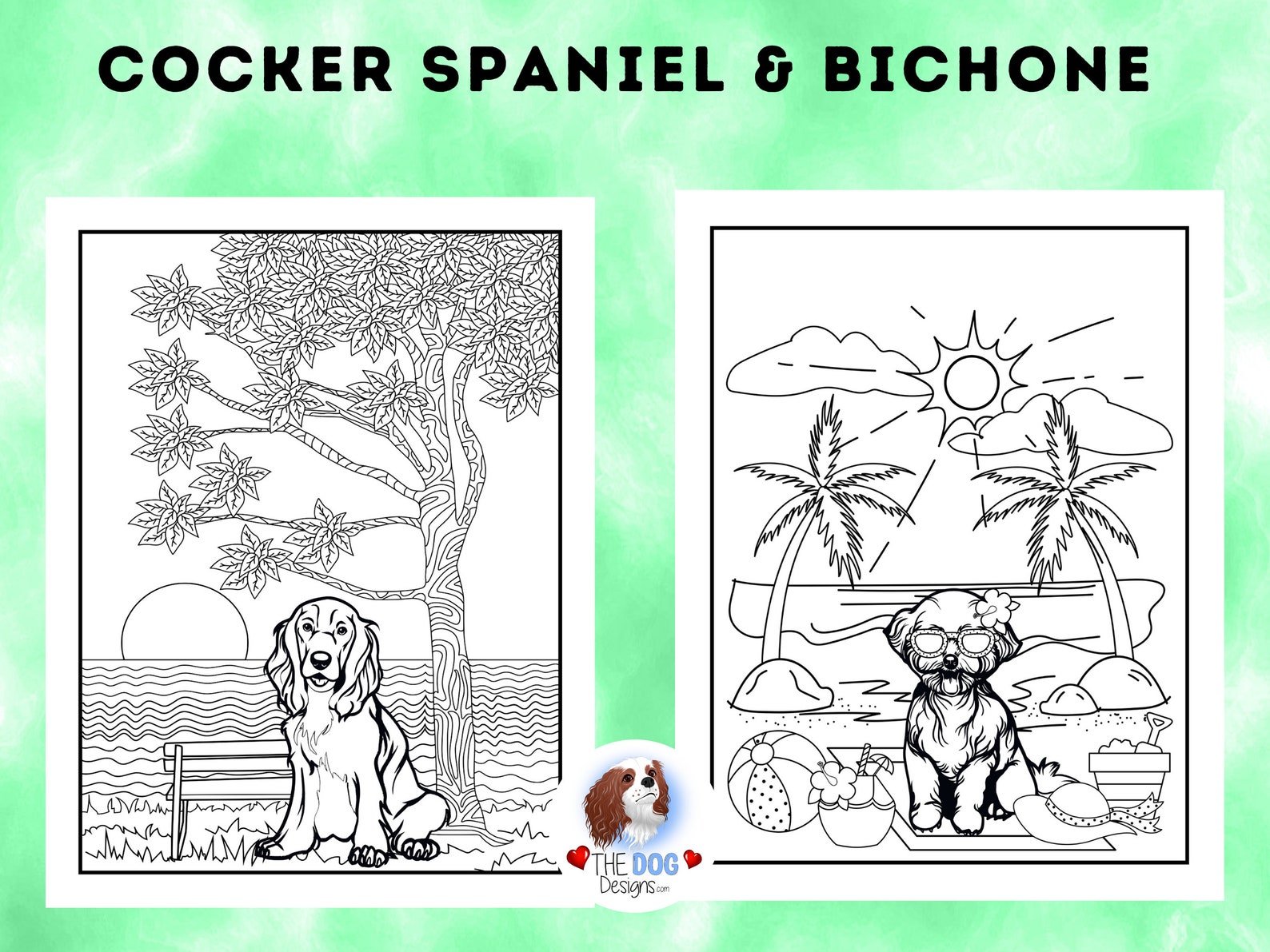 Cute Dog Breed Coloring Book Pages and Printable Sheets | Dogs With ...