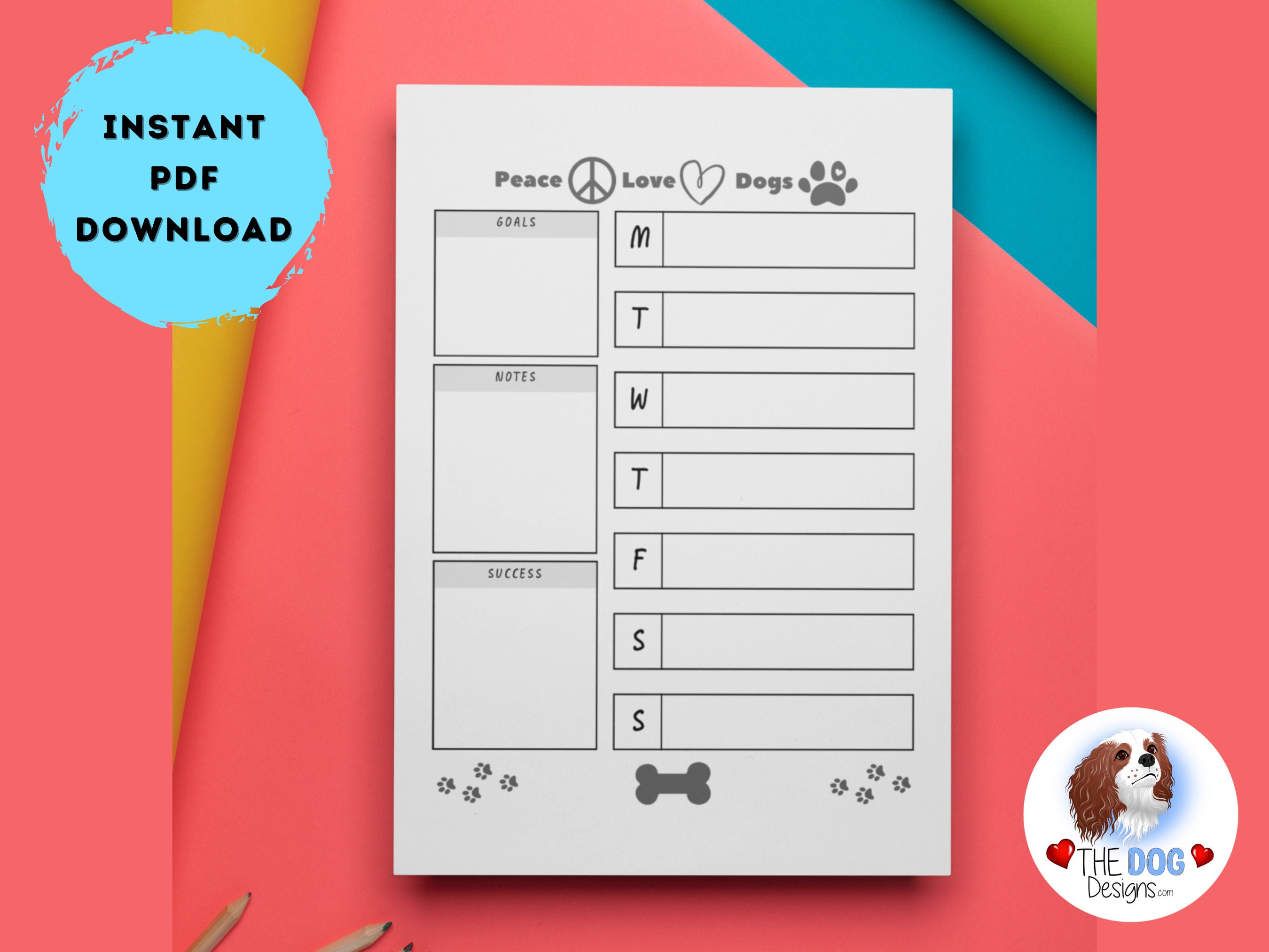 New Puppy Planner, Puppy Dog Health Record, Dog Training Planner, Puppy ...