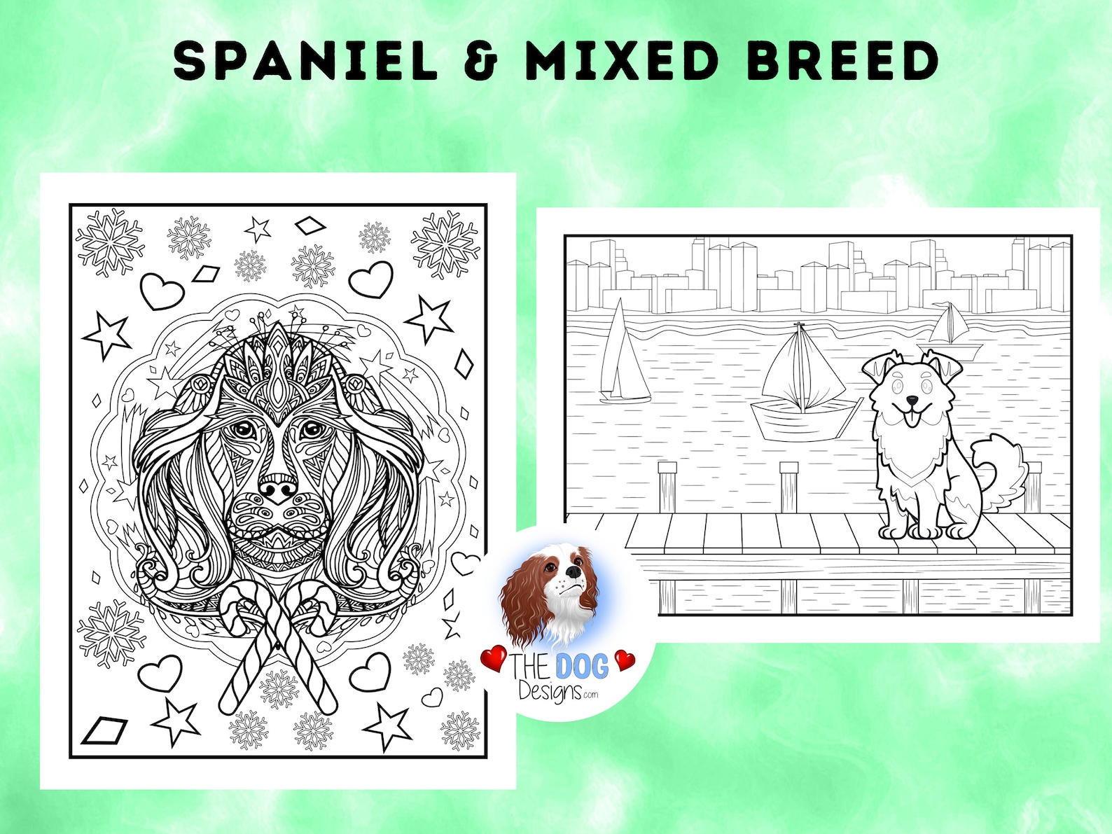 Cute Dog Breed Coloring Book Pages and Printable Sheets | Dogs With ...