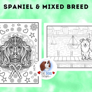 Cute Dog Breed Coloring Book Pages and Printable Sheets Dogs With ...