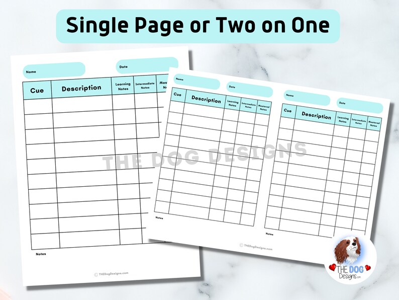 Printable Dog, Puppy Training Log Book and Planner, Dog Training ...