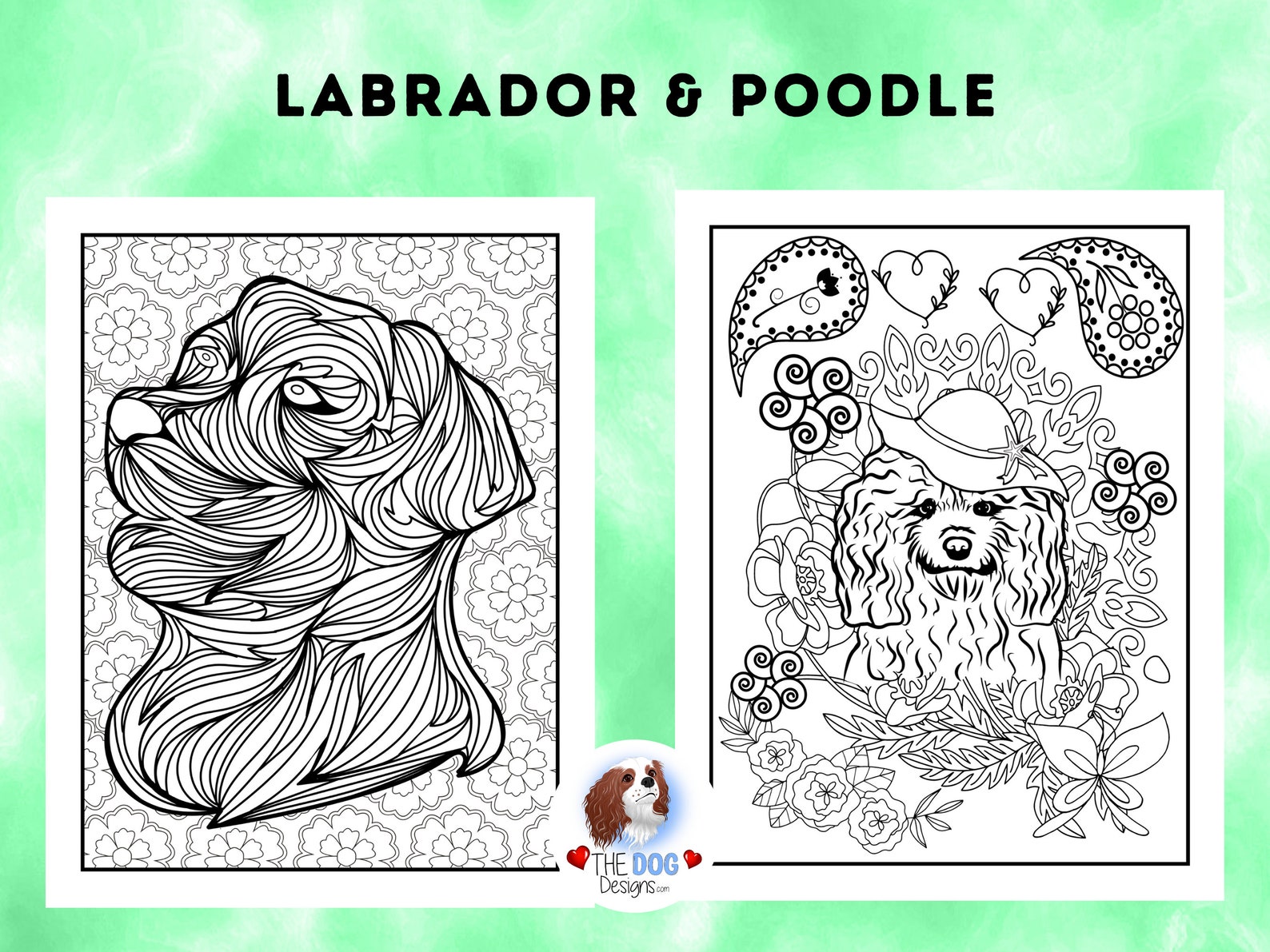Cute Dog Breed Coloring Book Pages and Printable Sheets Dogs - Etsy