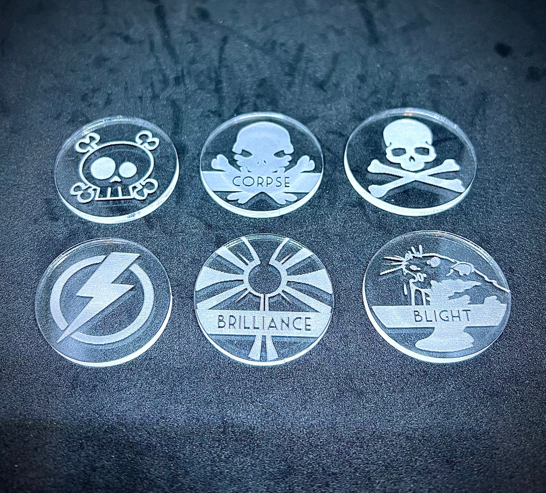 Acrylic Token Set 丨 6 Tokens 丨 - Etsy