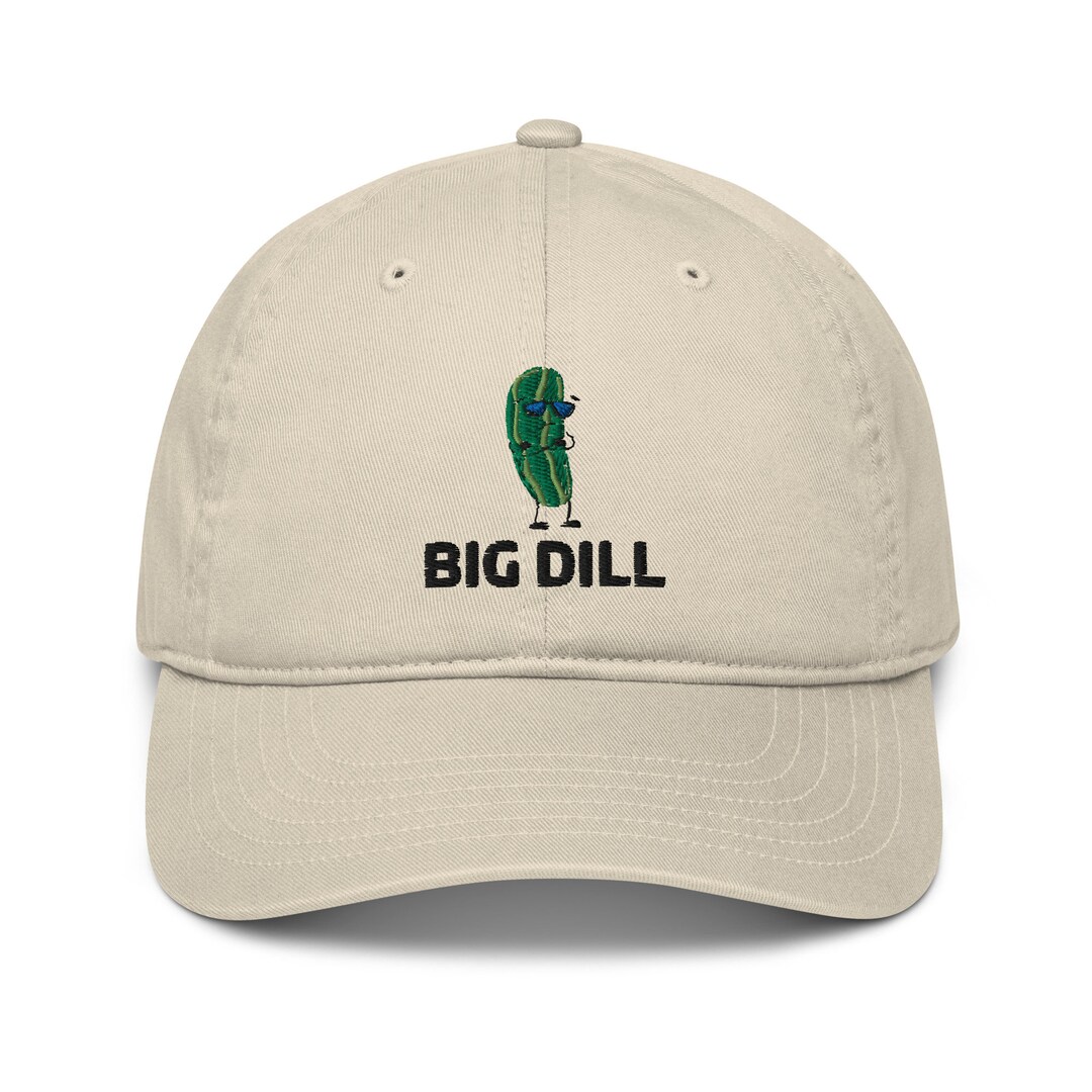 Tan Pickleball Hat With 'BIG DILL' Pickle in Sunglasses - Stylish Court ...