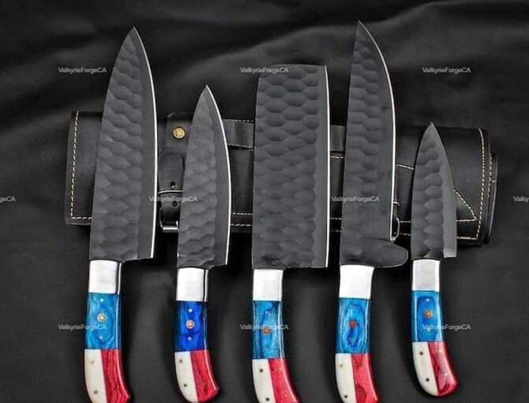 Hand Forged Exquisite 5-piece Custom Stainless Steel Chef Set: - Etsy