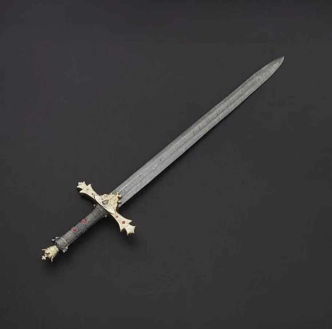 Hand Forged Medieval Masterpiece Sword in Damascus Steel - Etsy