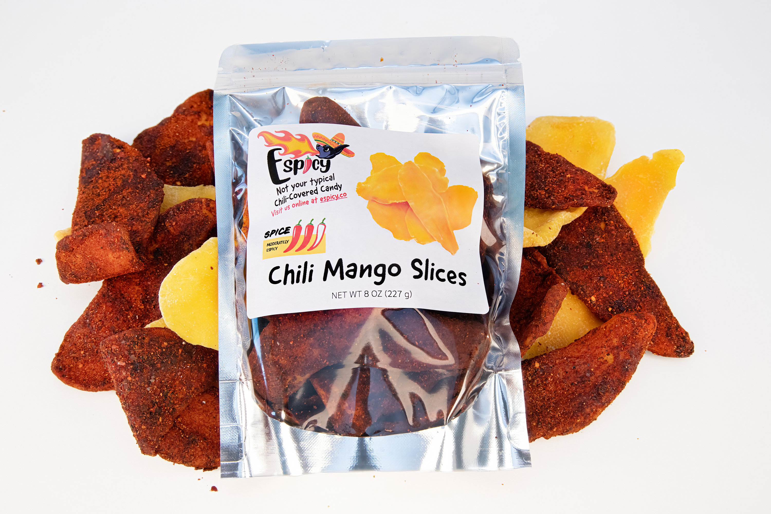 Spicy Chili Covered Dried Mango Slices 8oz - Spicy Chamoy Candy ...