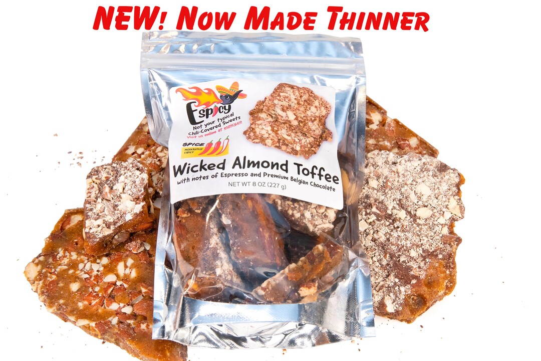 Homemade Almond Toffee With a Kick Spicy Candy Mexican Candy Low Sodium ...