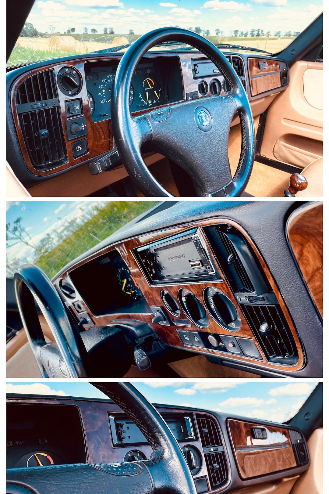 Saab 900 Dashboard Wood Dash Fascia / Dash Trim + Glovebox Fascia Semi ...