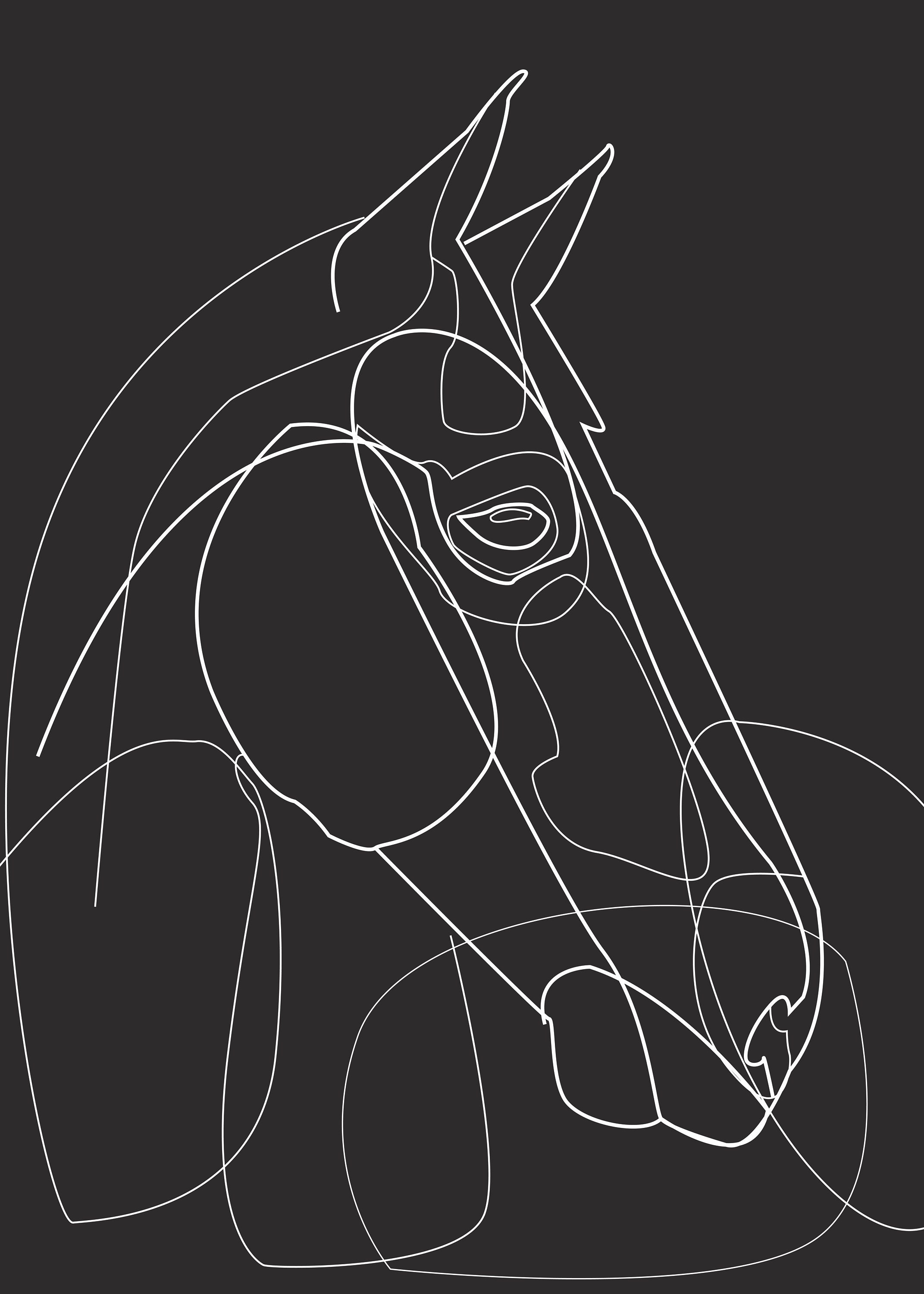 Custom Horse Line Art, Custom Horse Drawing, Custom Lineart Pet ...