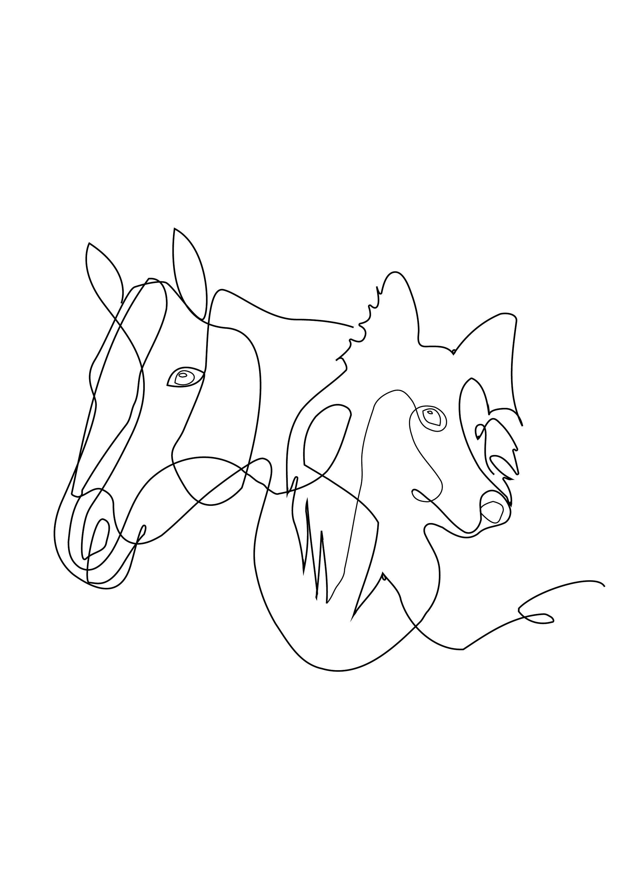 Custom Horse Line Art, Custom Horse Drawing, Custom Lineart Pet ...