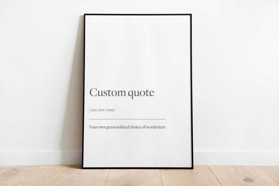 Custom Definition Print, Custom Wall Print, Custom Word Art, Custom ...