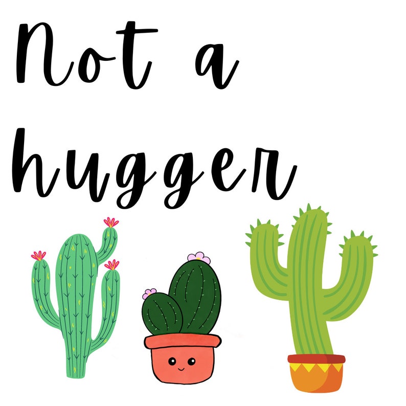 Not a Hugger Cactus SVG - Etsy