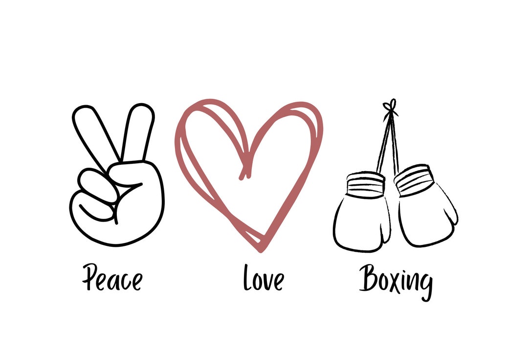 Peace Love Boxing SVG File - Etsy