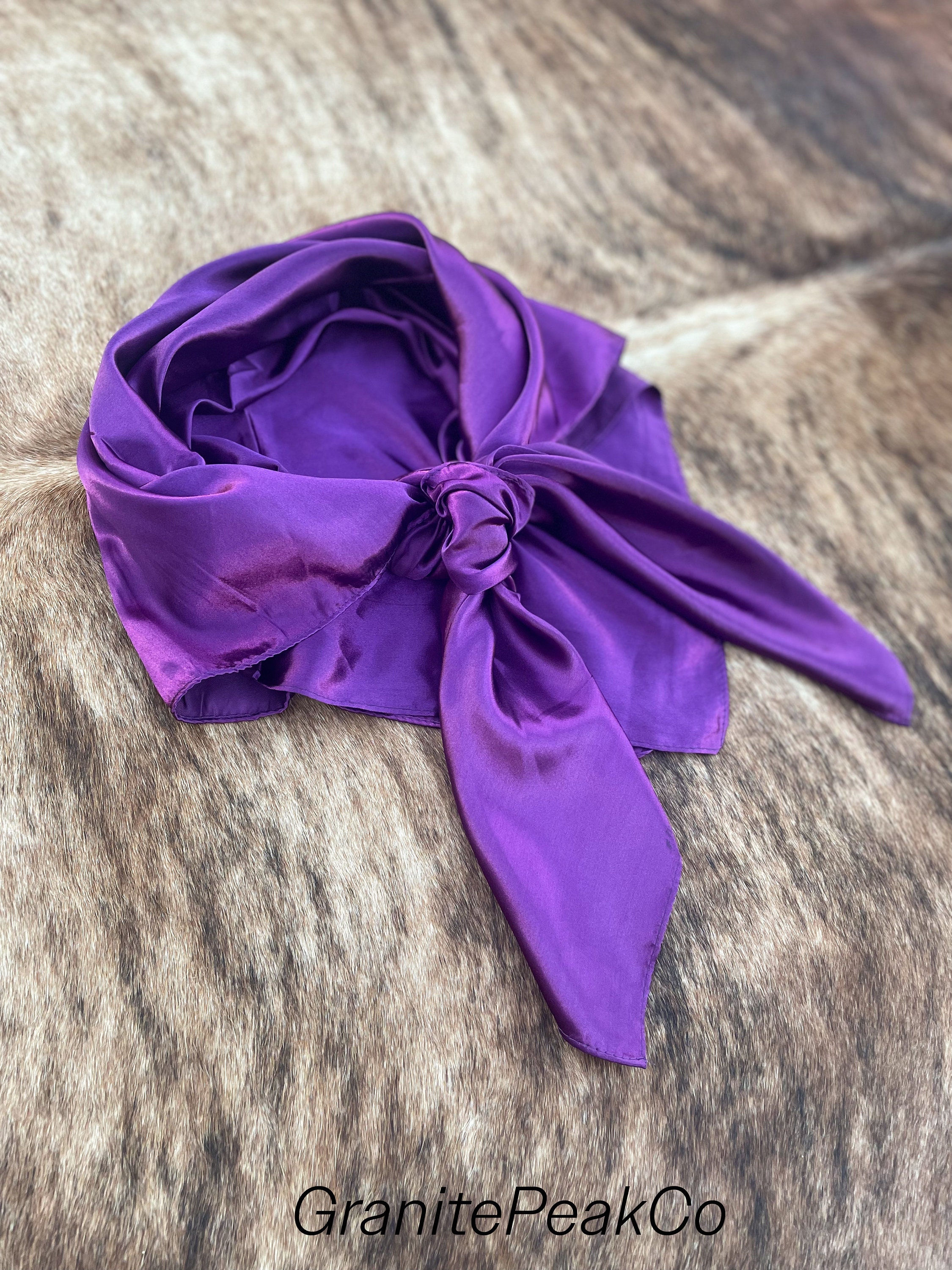 Wild Rag Purple, Western Scarf, Cowboy Wild Rag - Etsy