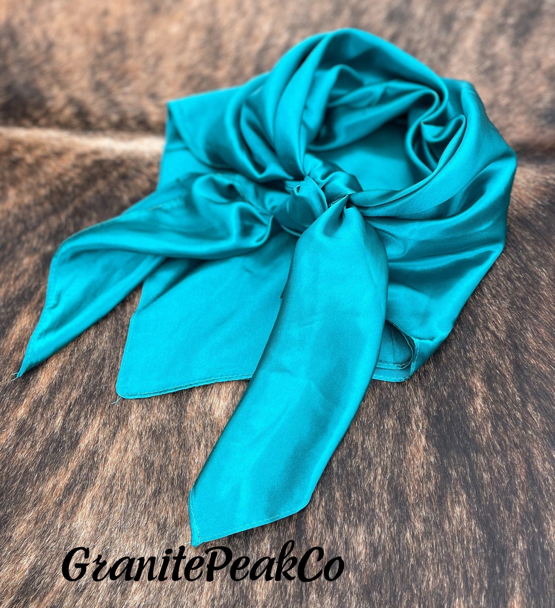 Teal Wild Rag, Western Scarf 35"x35", Cowboy Wild Rag, Western Clothing ...