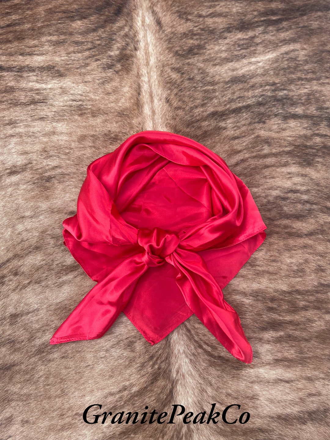 Wild Rag Red , Western Scarf - 35"x 35", Cowboy Wild Rag, Western ...