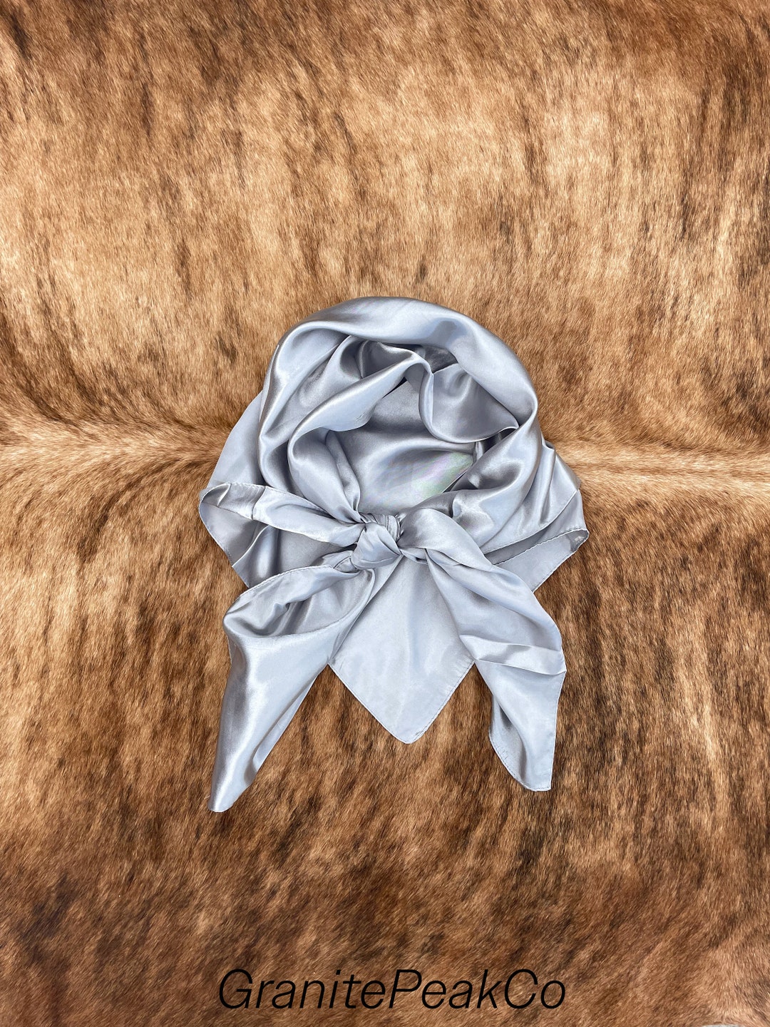 Wild Rag Silver, Western Scarf - 35"x 35", Cowboy Wild Rag, Western ...