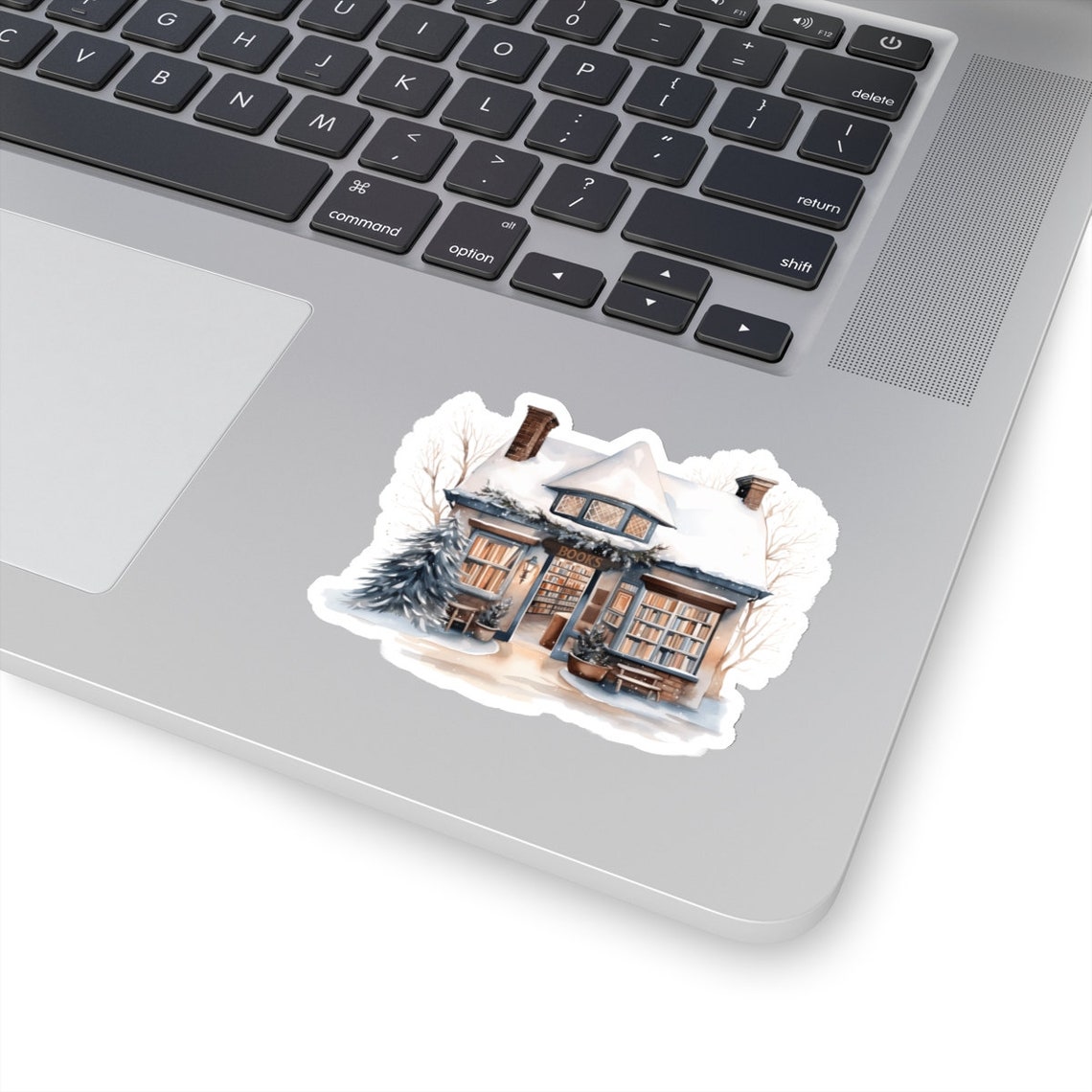 Cozy Winter Bookstore Sticker | Winter Book Sticker | Winter Book Shop ...