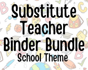 Fillable Printable Substitute Plan Substitute Notes and - Etsy