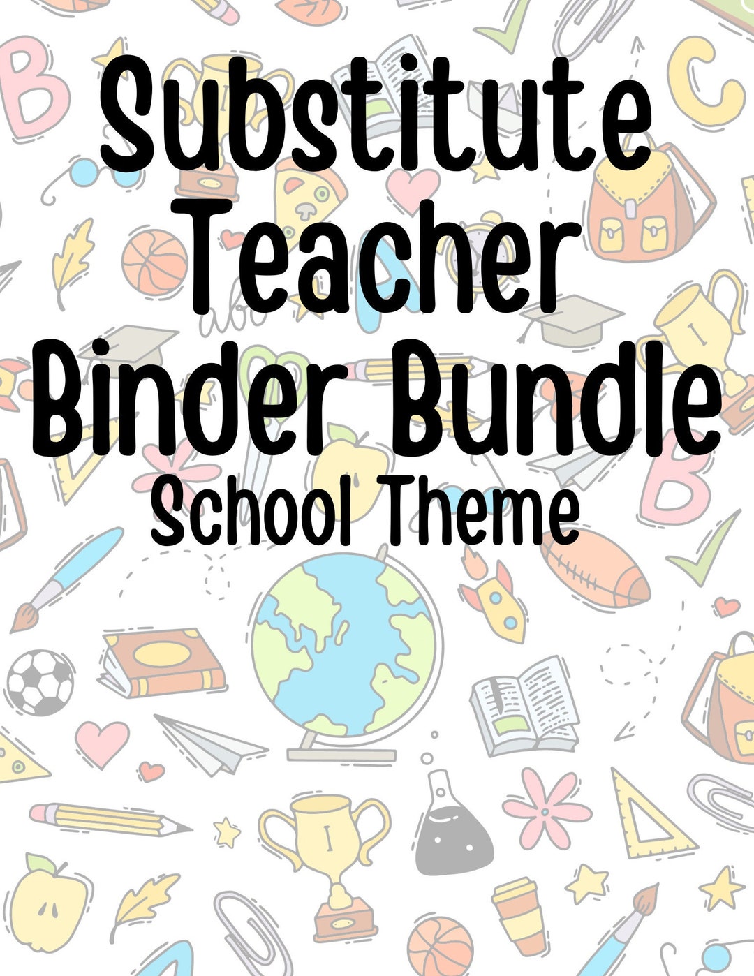 Substitute Teacher Binder Bundle - Etsy